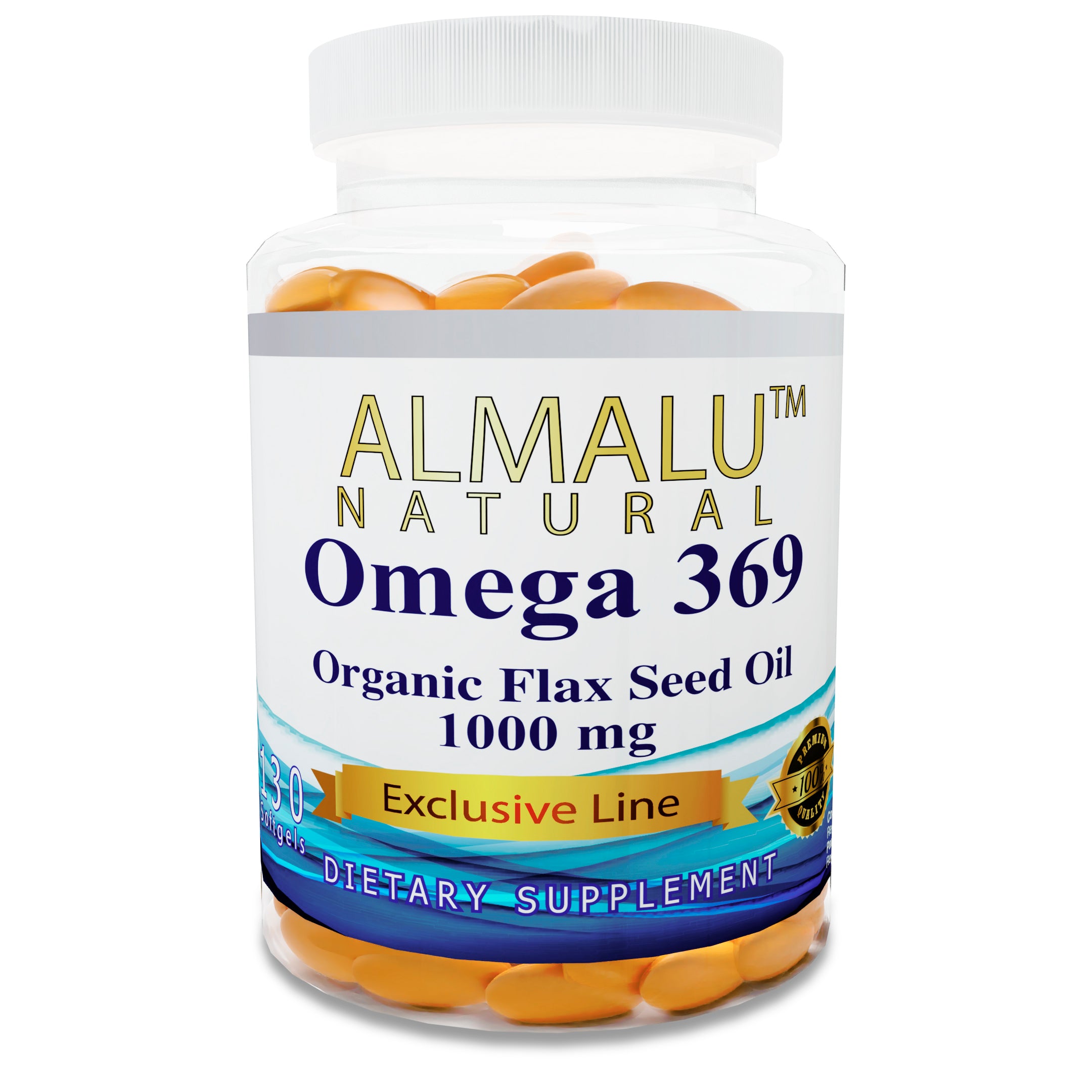 Omega 3, 6, 9 | Organic Flax Seed Oil 130 softgels, 1000mg each ...